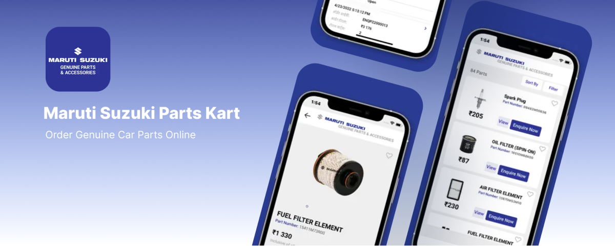 Maruti Suzuki Parts Kart App - Bytonic - Web Solution